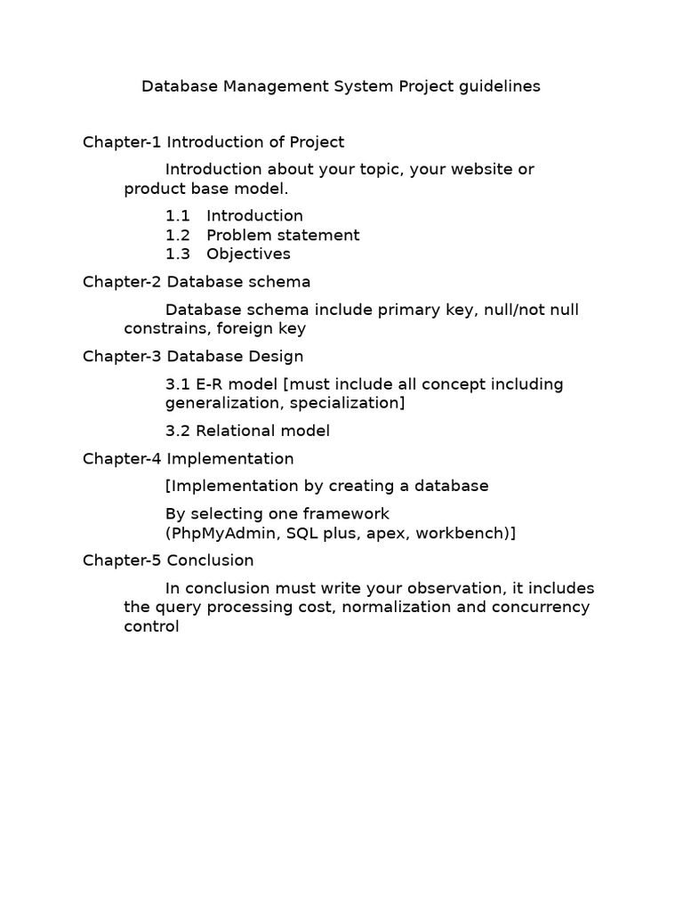 DBMS Project | PDF