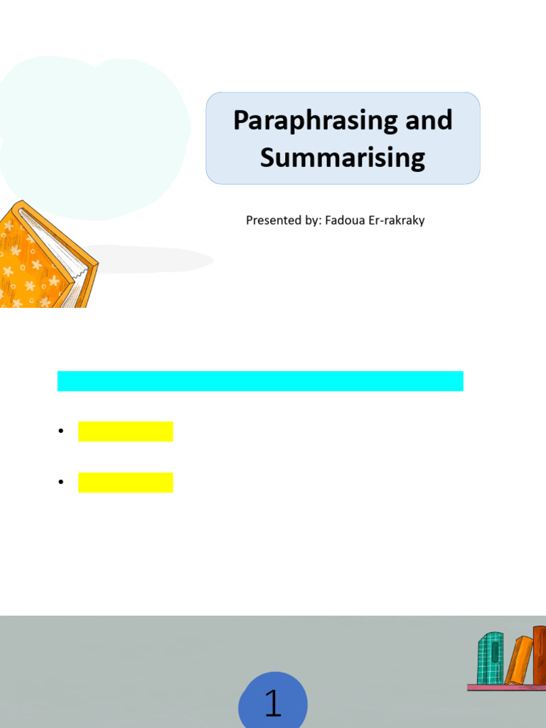 Paraphrasing and Summarising | PDF | Linguistics