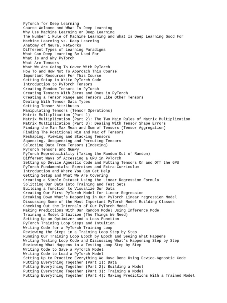 PyTorch For Deep Learning Zero To Mastery | PDF | Computing | Artificial Intelligence