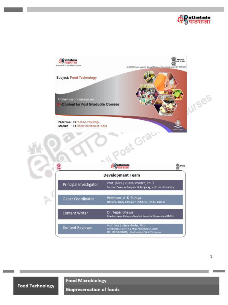 Biopreservation of Foods | PDF | Food Preservation | Chemistry