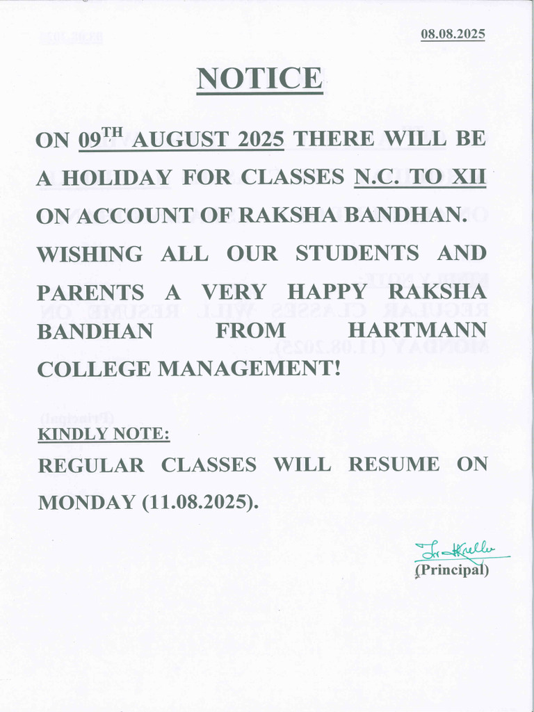 Notice For Students | PDF