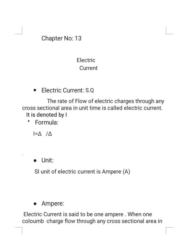 Converted_Chapter No 1 3 | PDF | Electric Current | Electrical Resistivity And Conductivity