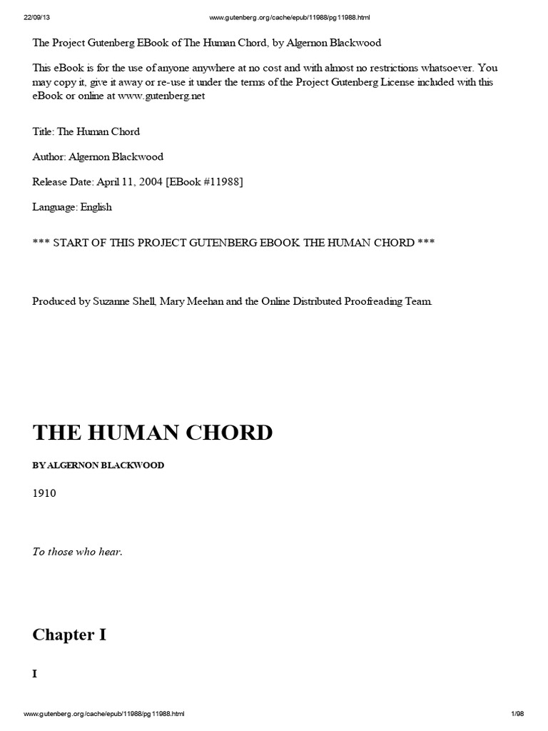 The Human Chord | PDF