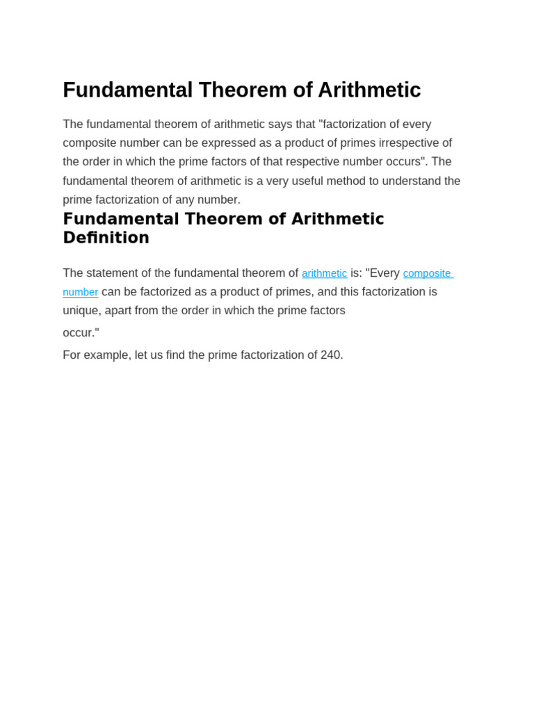 Understanding the Fundamental Theorem | PDF | Prime Number | Theorem