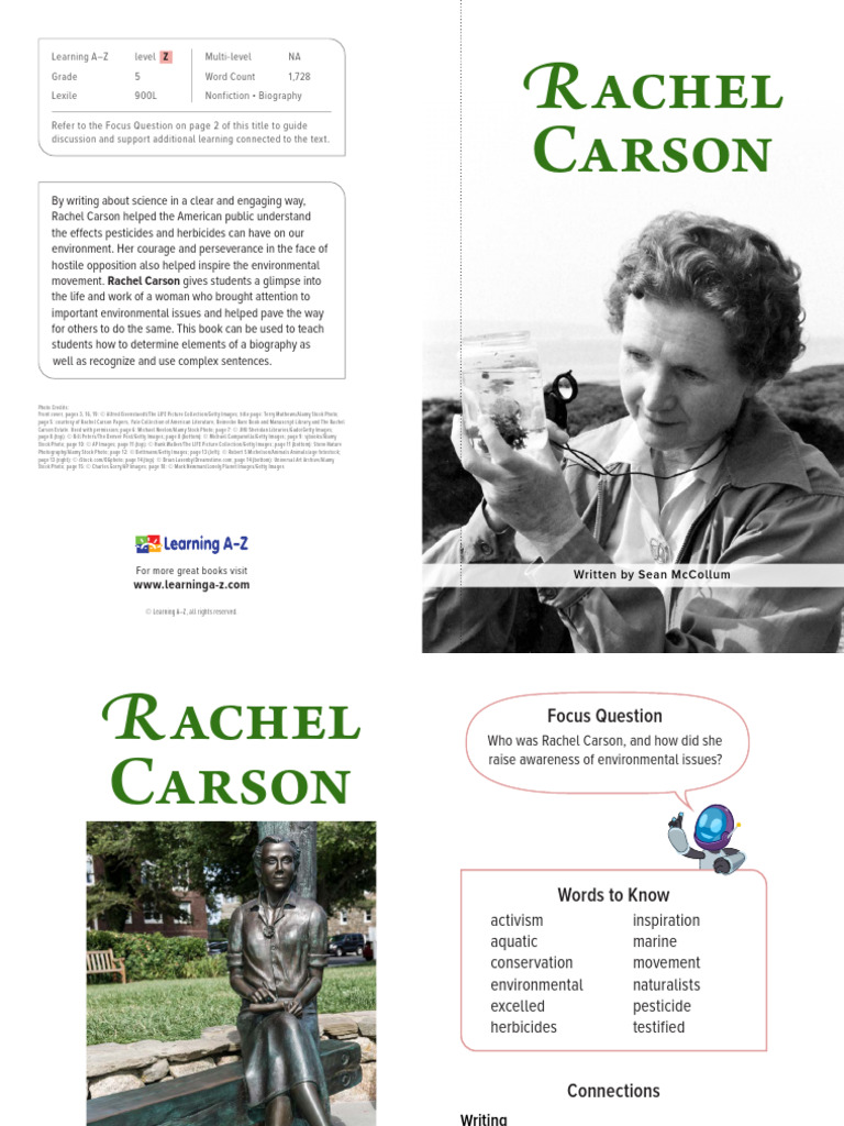 Rachel Carson: Pioneer of Environmentalism | PDF | Ddt | Natural ...