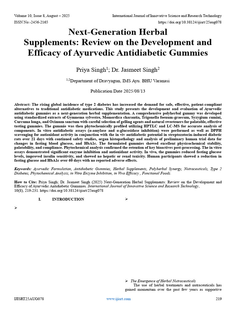 Next-Generation Herbal Supplements: Review on the Development and ...