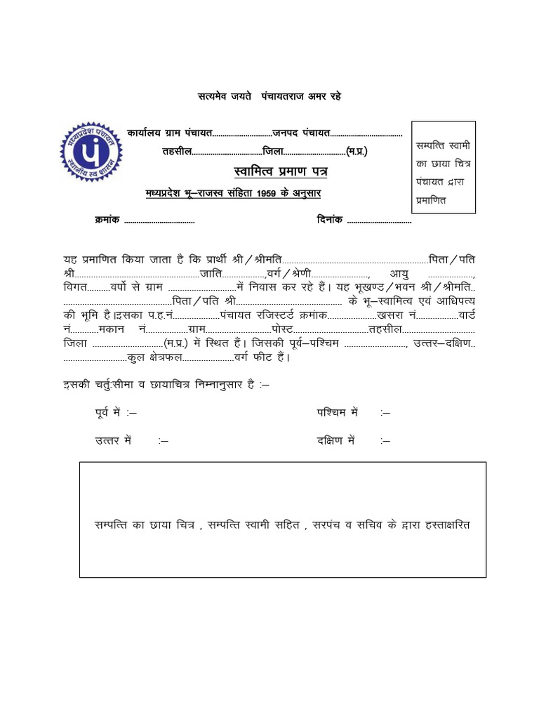 Patta Format 1 | PDF