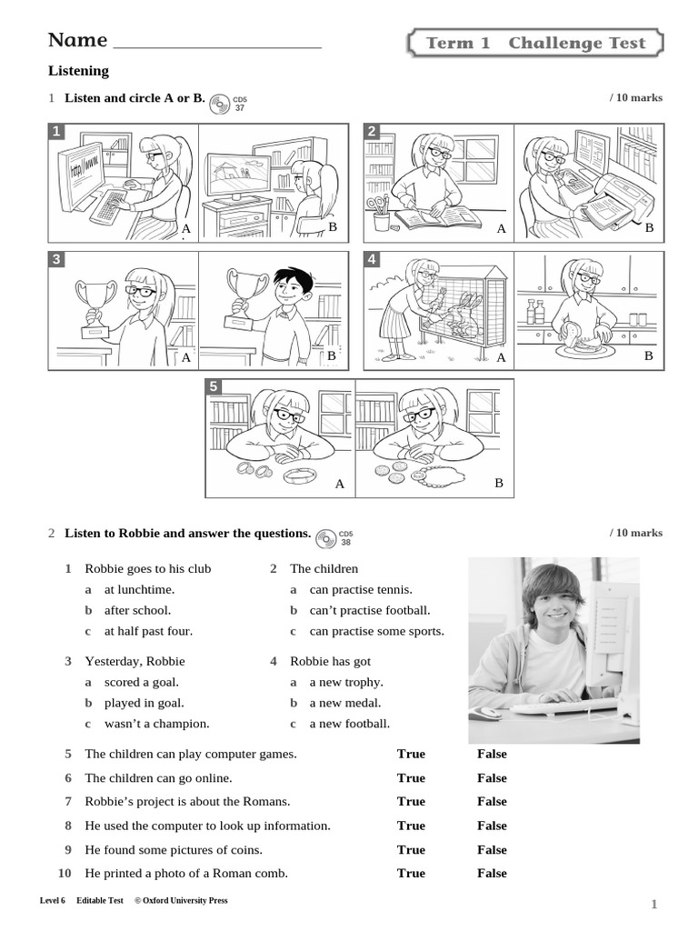 Listening and Reading Test for Level 6 | PDF
