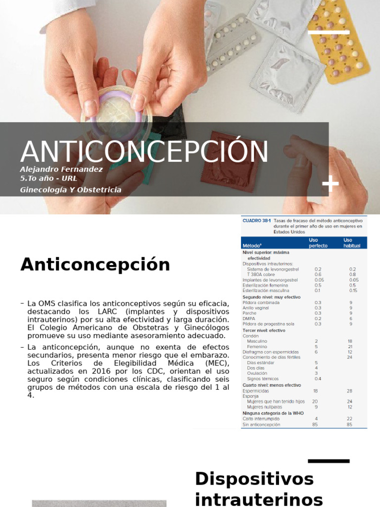 anticoncepcion Presentation 10 | PDF | Control de la natalidad | Condón