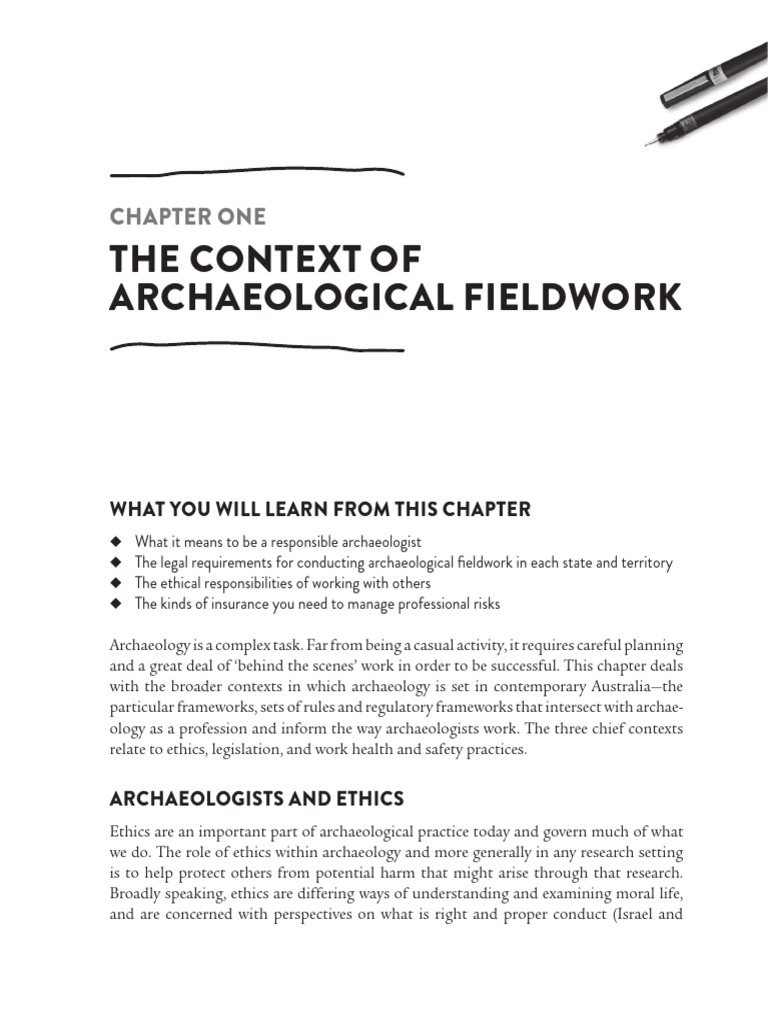 Burke 2020 Chapter 1 the Context of Archaeological Fieldwork | PDF ...