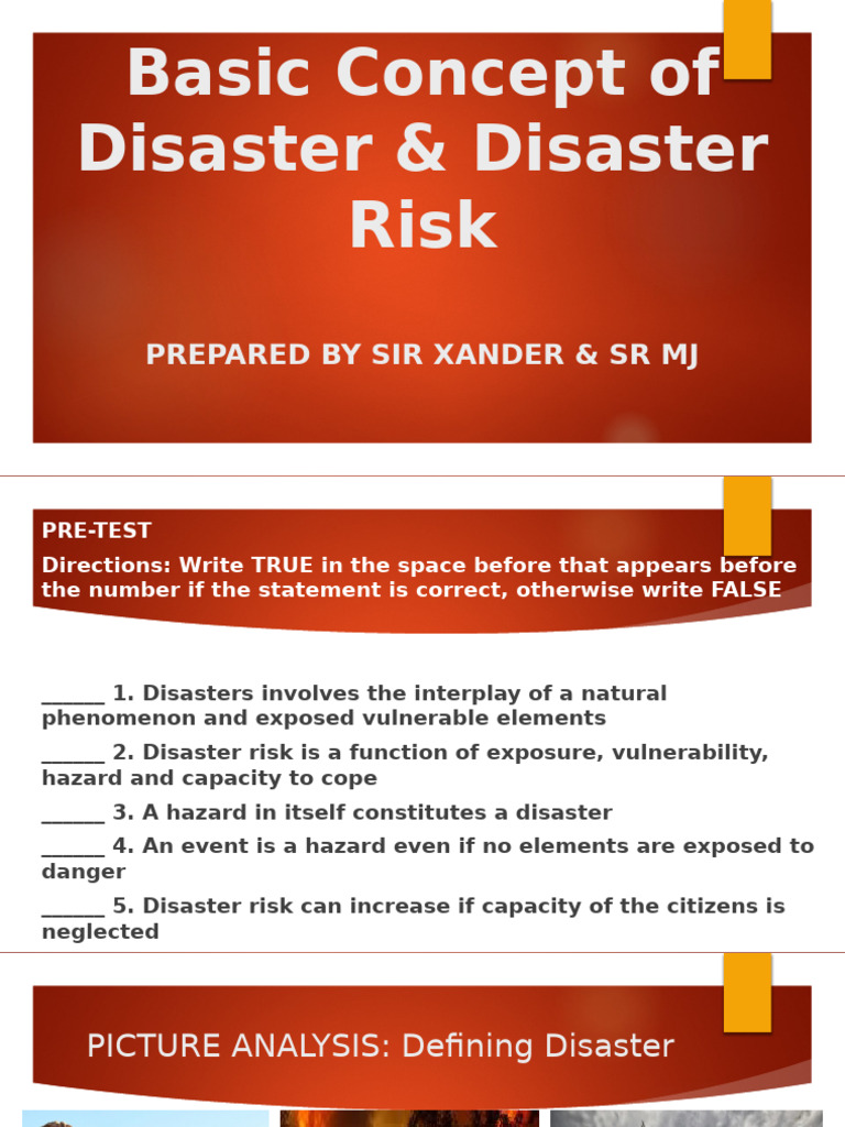 1 Basic Concept of Disaster & Disaster Risk | PDF | Natural Disasters ...