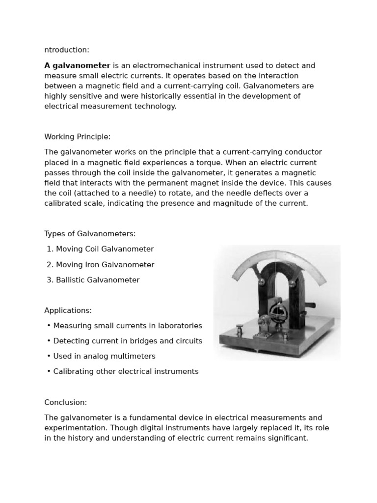 Galvanometer | PDF