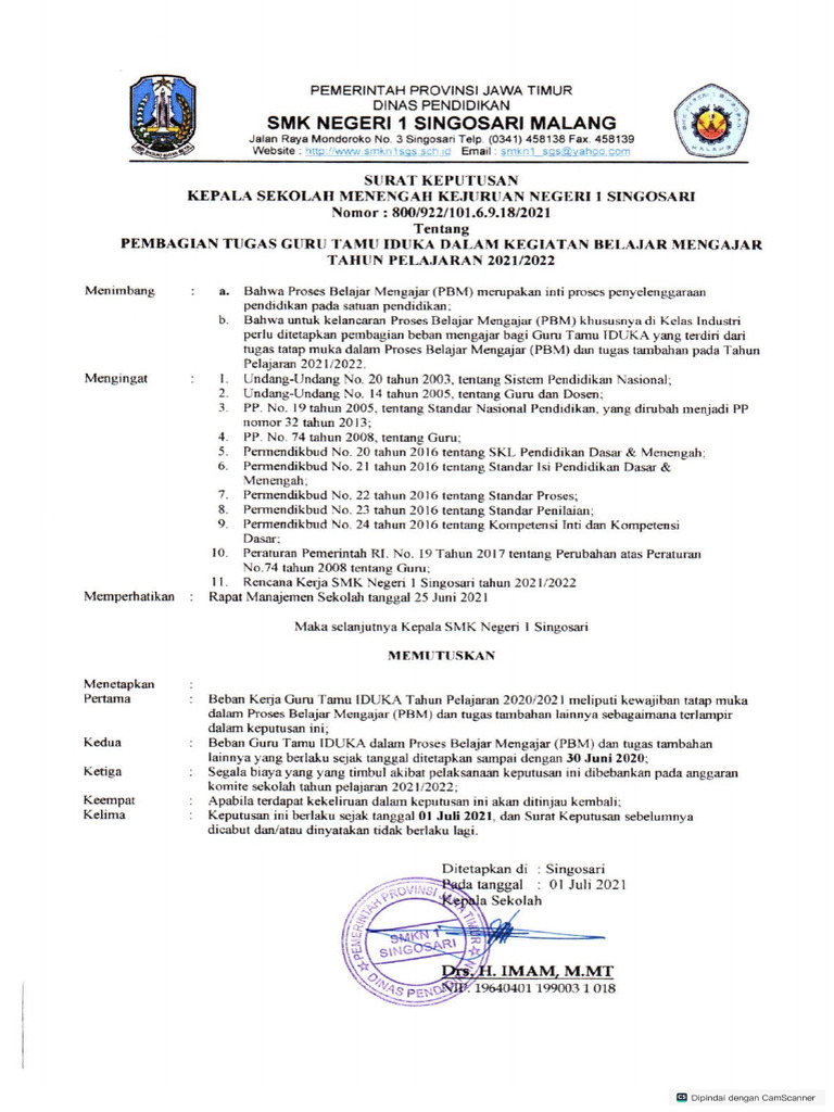 SK Guru Tamu IDUKA 2021 | PDF