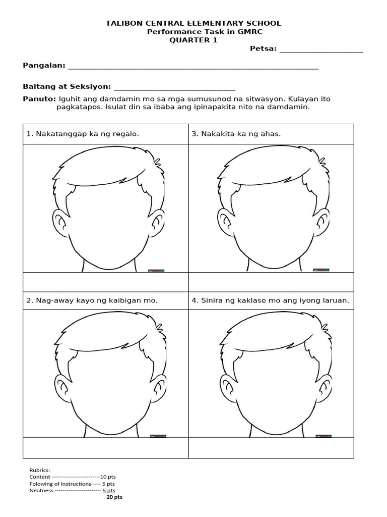 GMRC Performance Task 2 | PDF