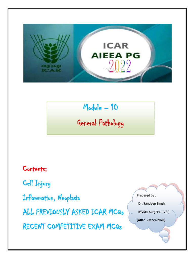 Module 10 General Pathology 2022 ICAR | PDF | Apoptosis | Autophagy
