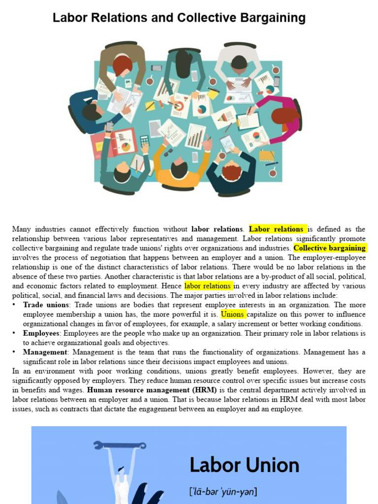 Labor Relation & Collective Bargaining | PDF | Labor Relations | Employment