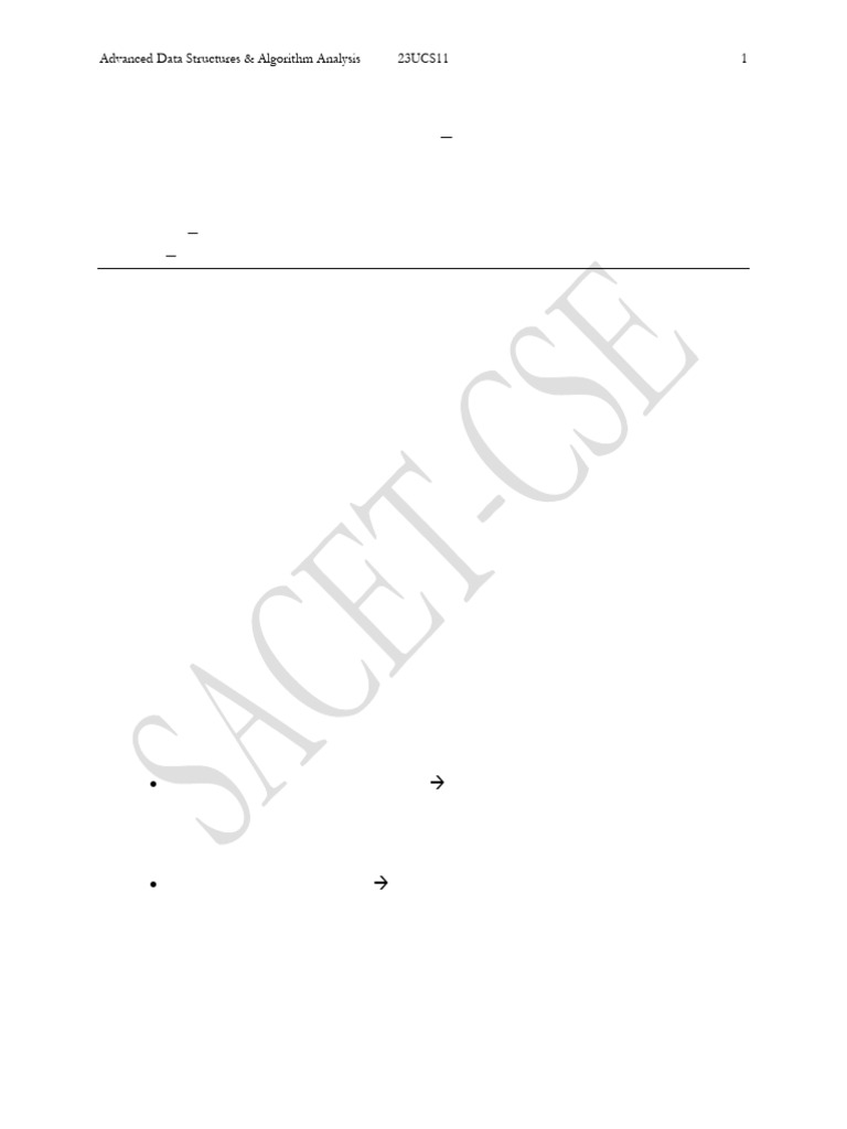 ADSAA Unit 1 and Assignment 1 23UCS11 | PDF | Time Complexity | Algorithms And Data Structures