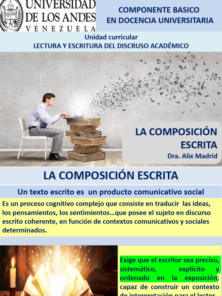 La Composición Escrita | PDF | Escritura | Hablar en público