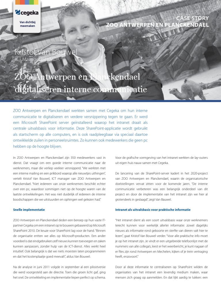 KMDA (ZOO Antwerpen & Planckendael) - For Cegeka | PDF