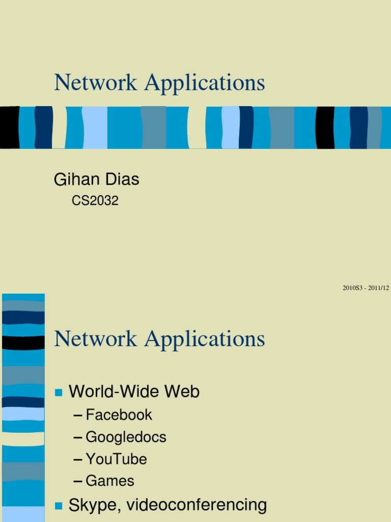 10a Network Applications | PDF | Communications Protocols | Computer Network