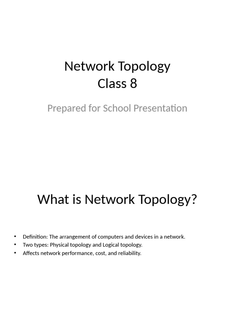 Network Topology Class8 | PDF