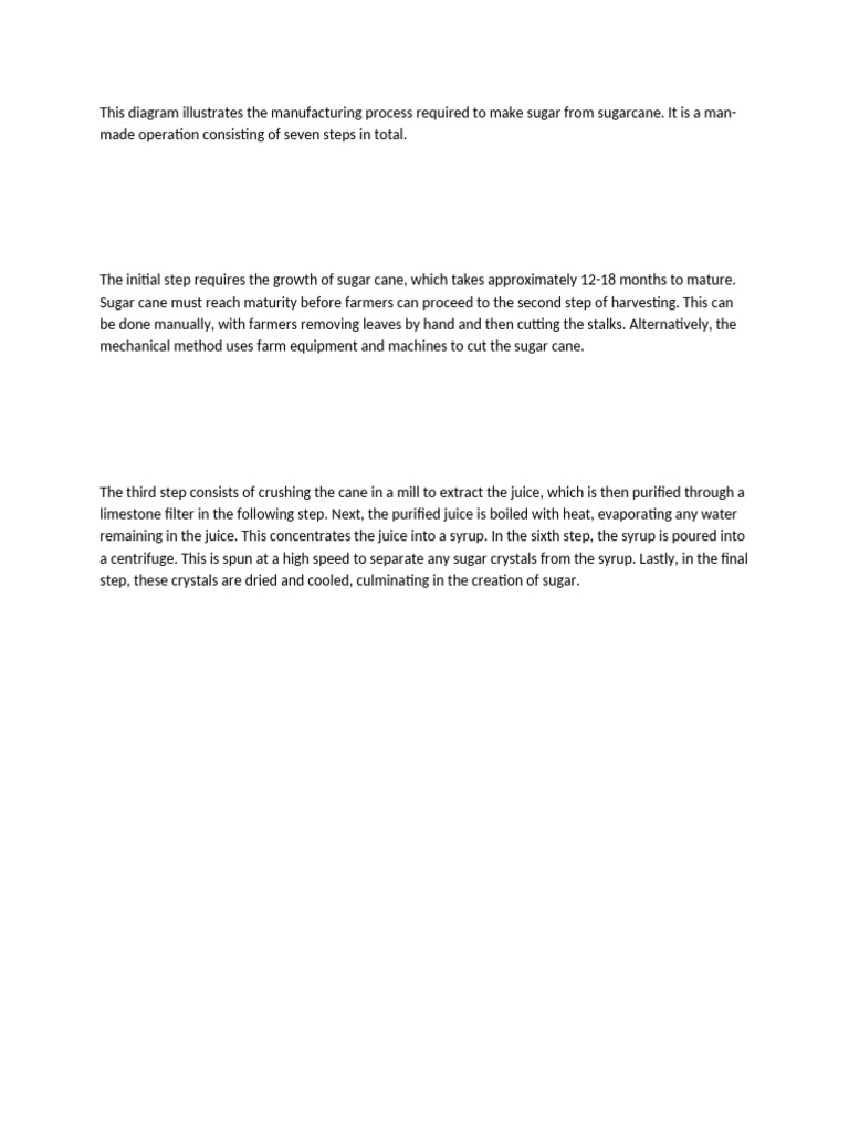 Sugar Manufacturing Process Overview | PDF