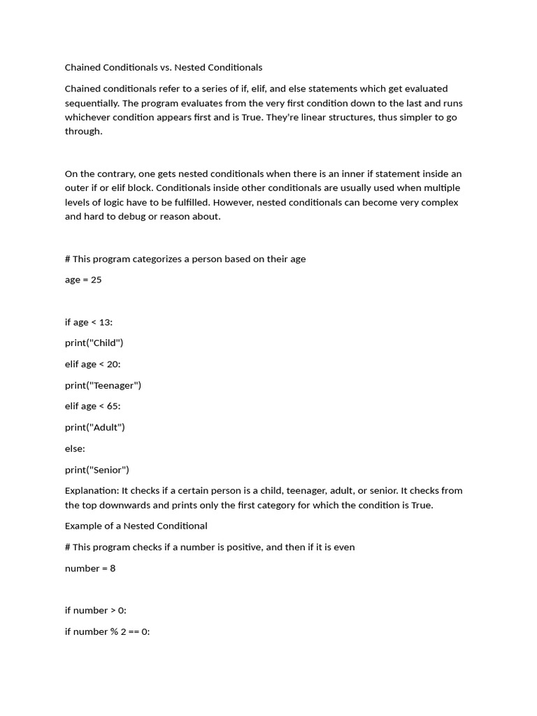 Chained Conditionals Unit 3 | PDF | Computing | Software Engineering