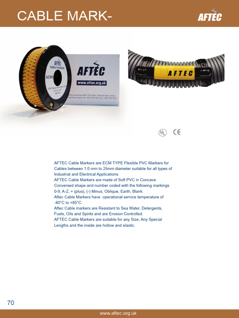 Cable Markers for Industrial Use | PDF | Wire | Polyvinyl Chloride