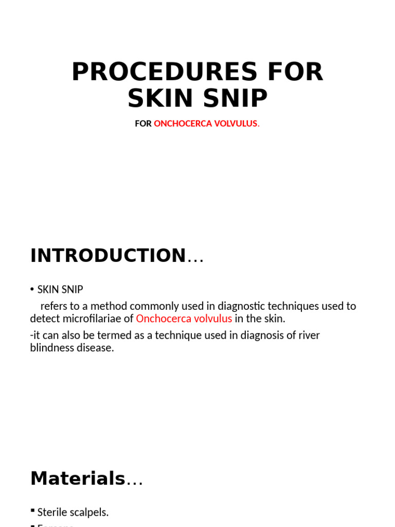 Skin Snip | PDF