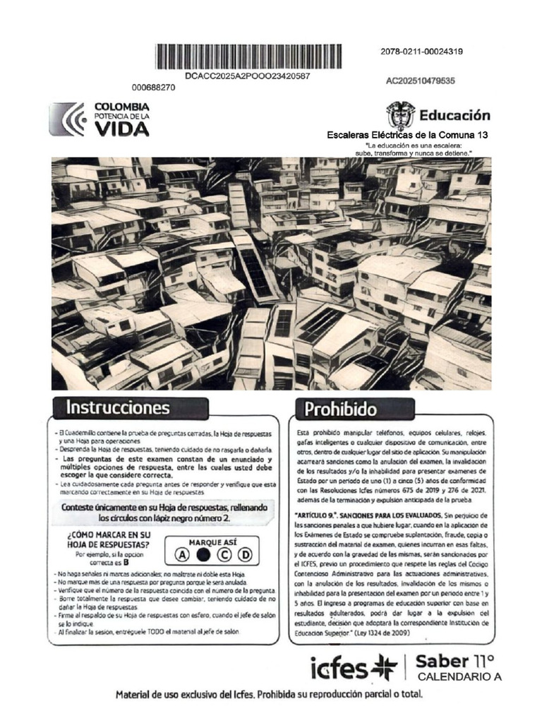 Icfes 2025 Cal A 1ss | PDF