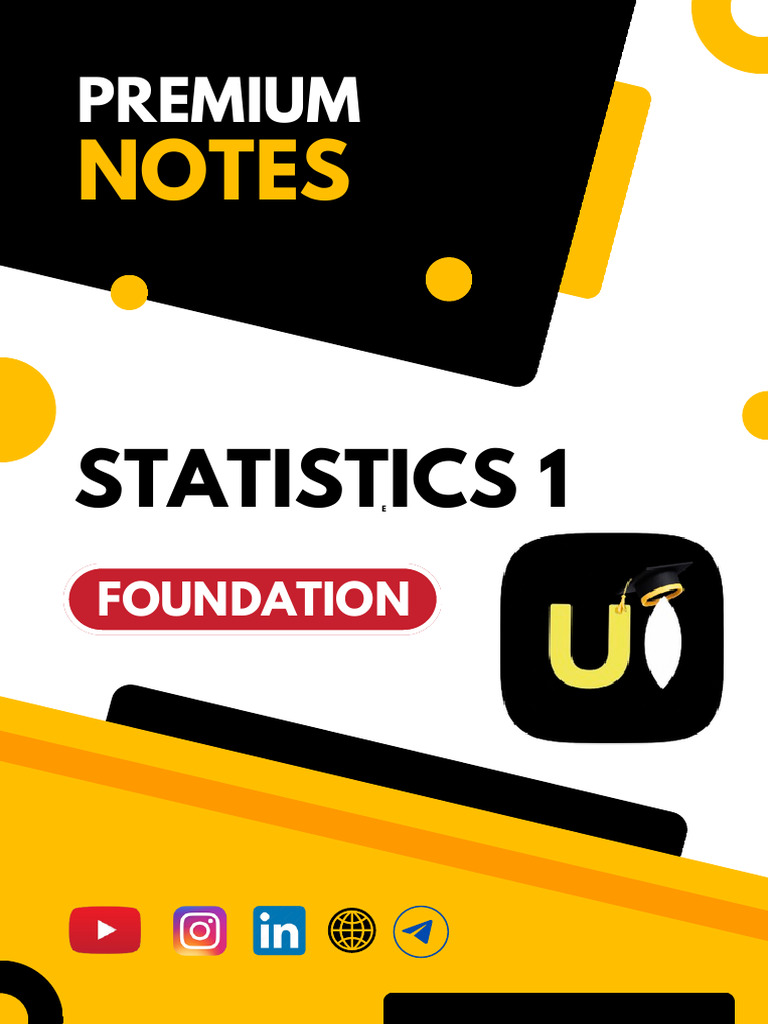 Handwritten Statistics 1 Cheat Sheet - Unknown IITians | PDF