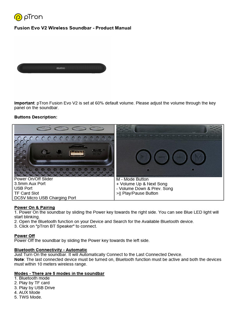 Fusion Evo V2 IM 28.07.2022 | PDF | Bluetooth | Usb