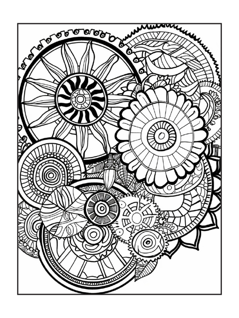 Zentangle 4coloring Page | PDF