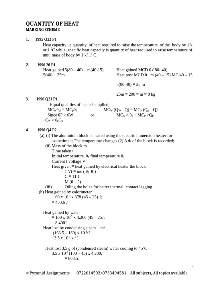Heat Capacity and Calculations Guide | PDF | Heat | Latent Heat