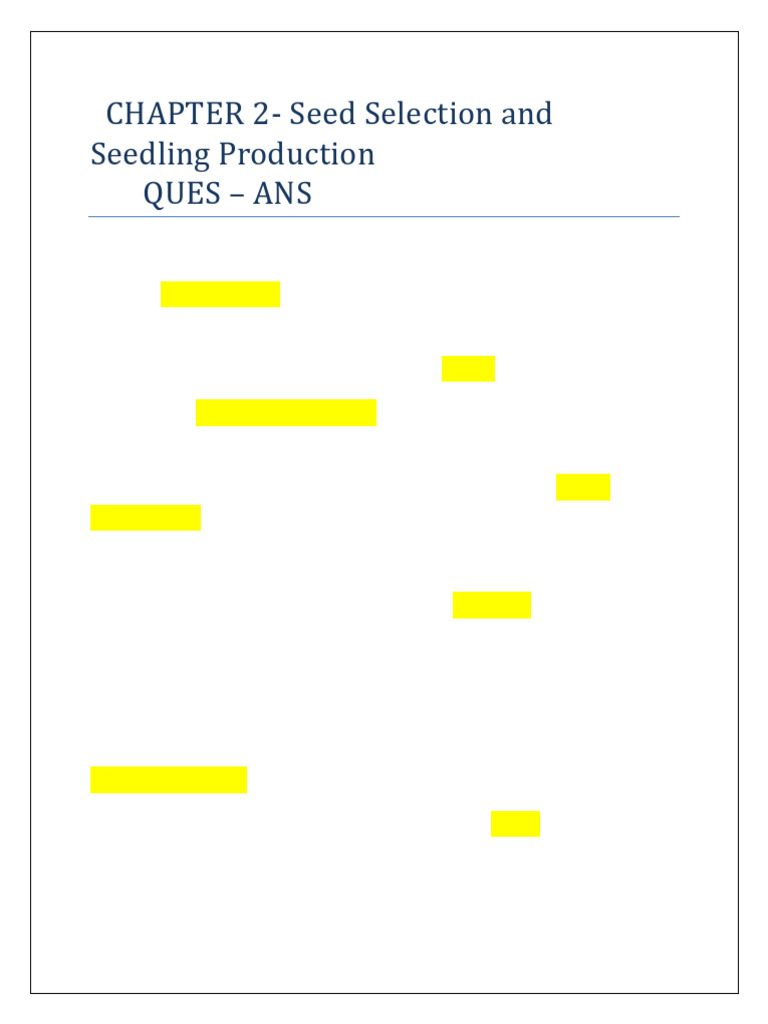 Seed Selection and Nursery Practices | PDF | Seed | Sowing