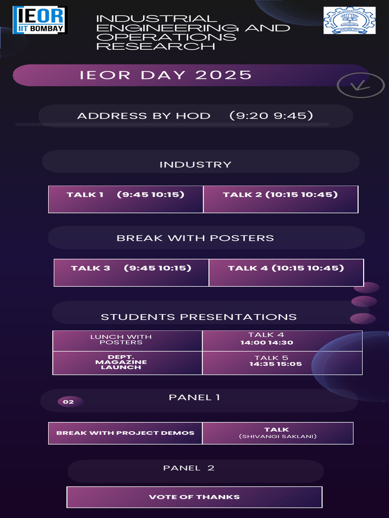 IEOR Day 2025 Agenda and Events | PDF