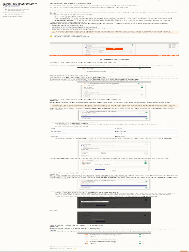 Automating Data Extraction Using Lookup Tables | PDF