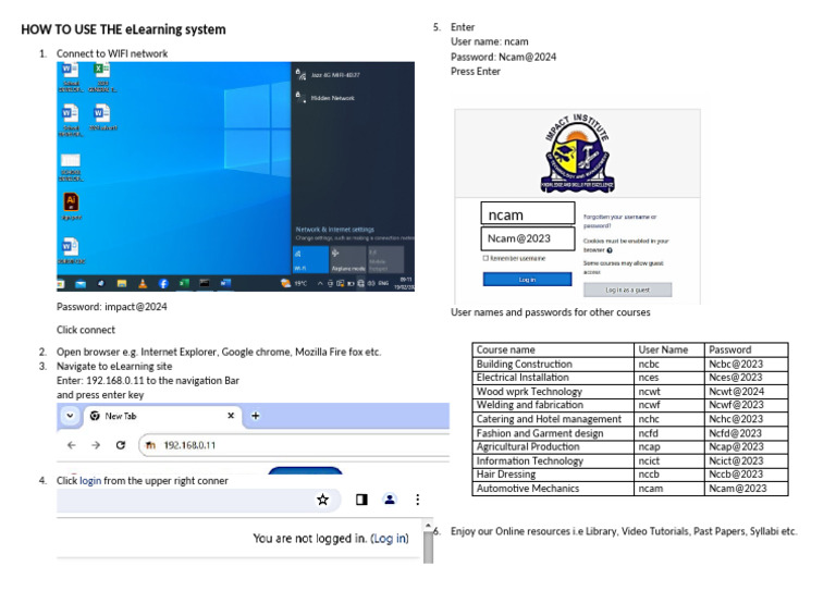HOW To USE The ELearning System | PDF