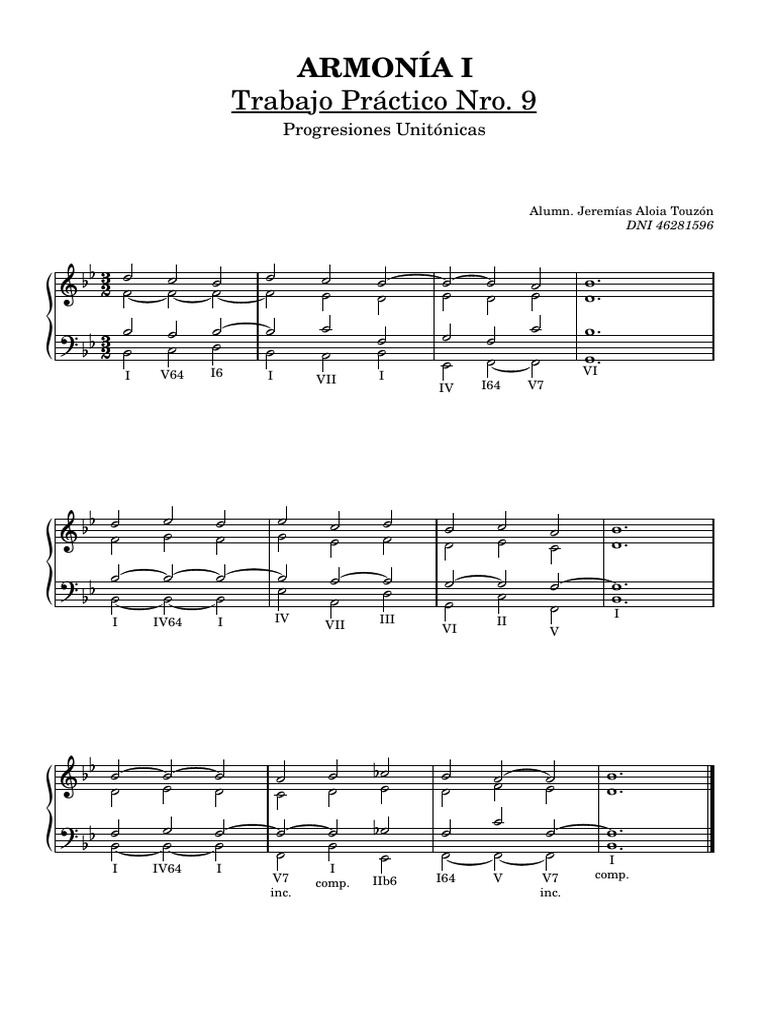 Armonia TP 9 | PDF | Armonía | Tecnicas musicales
