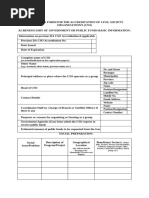 Cso - Application Form For The Accreditation of Civil Society Organizations | PDF