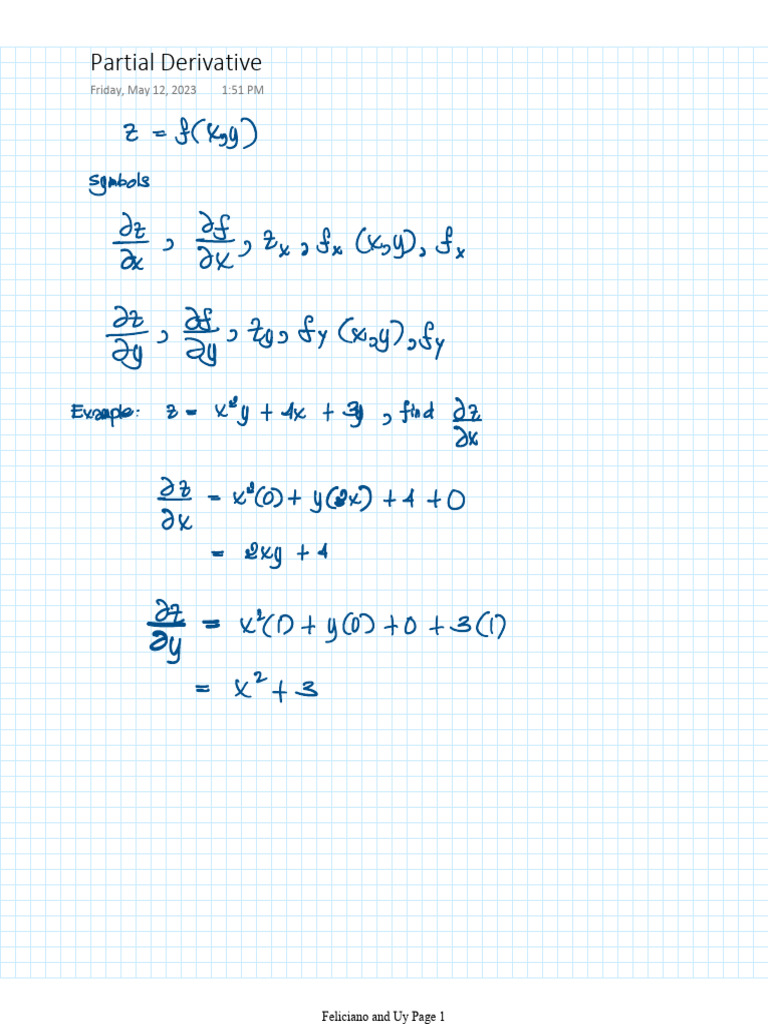 Partial Derivatives | PDF