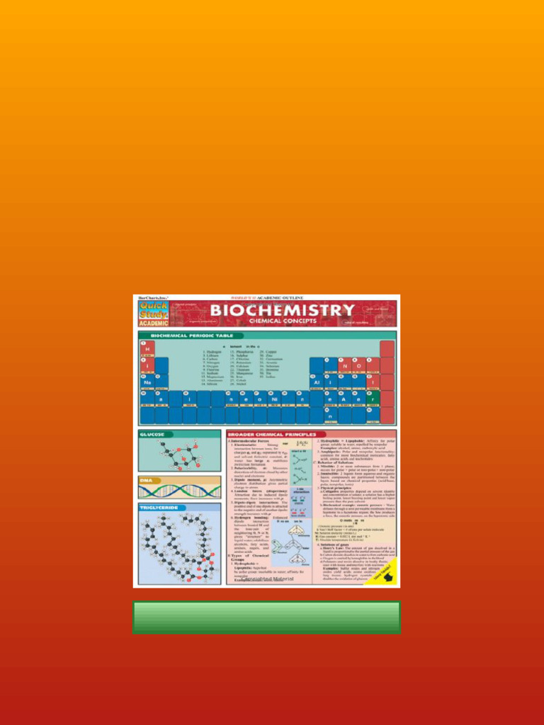 Biochemistry BarCharts QuickStudy 1st Edition Inc. Barcharts pdf ...