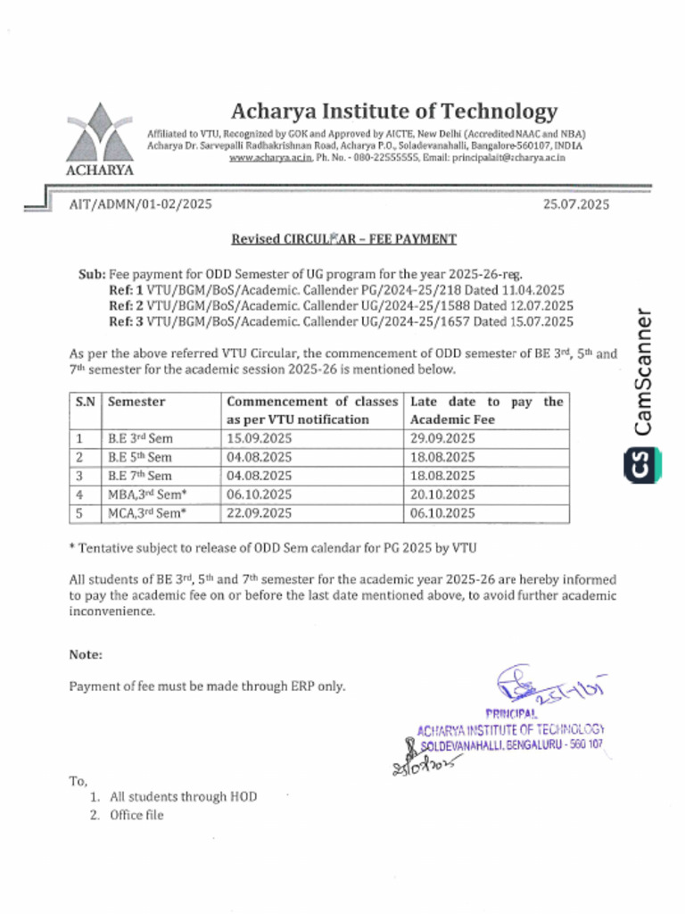 Revised Circular | PDF