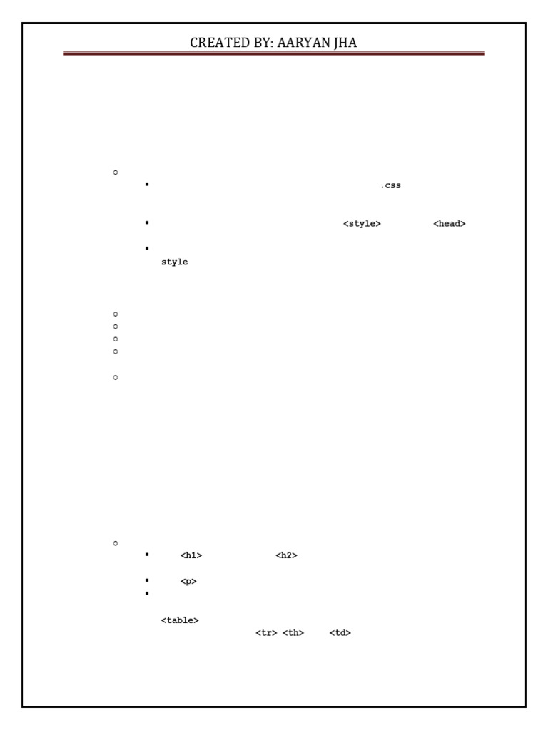Web Technology Important Questions | PDF | Cascading Style Sheets | Text