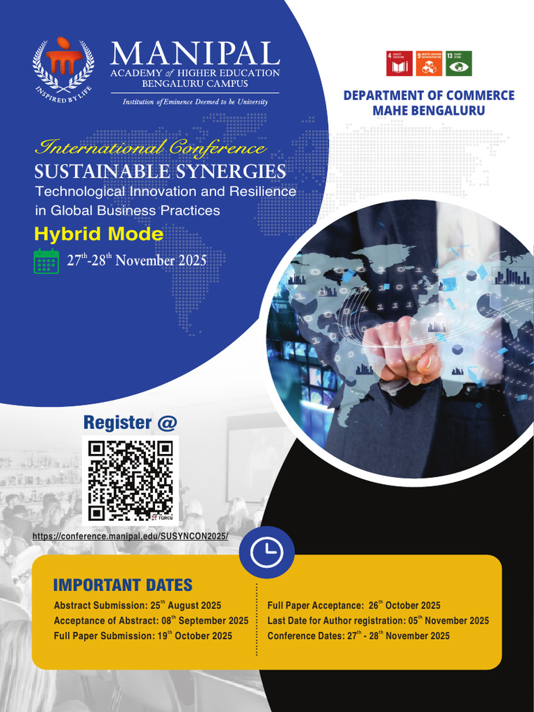 Manipal Conference 2025 Brochure | PDF | Sustainability | Sustainable ...