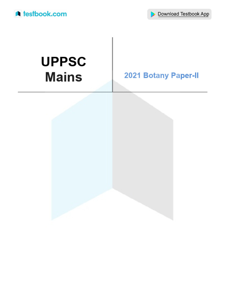 UPPSC 2021 Botany Mains Paper | PDF