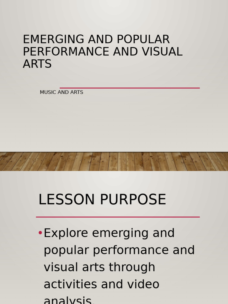 Lesson 1.emerging - Visual - Arts - Presentation | PDF