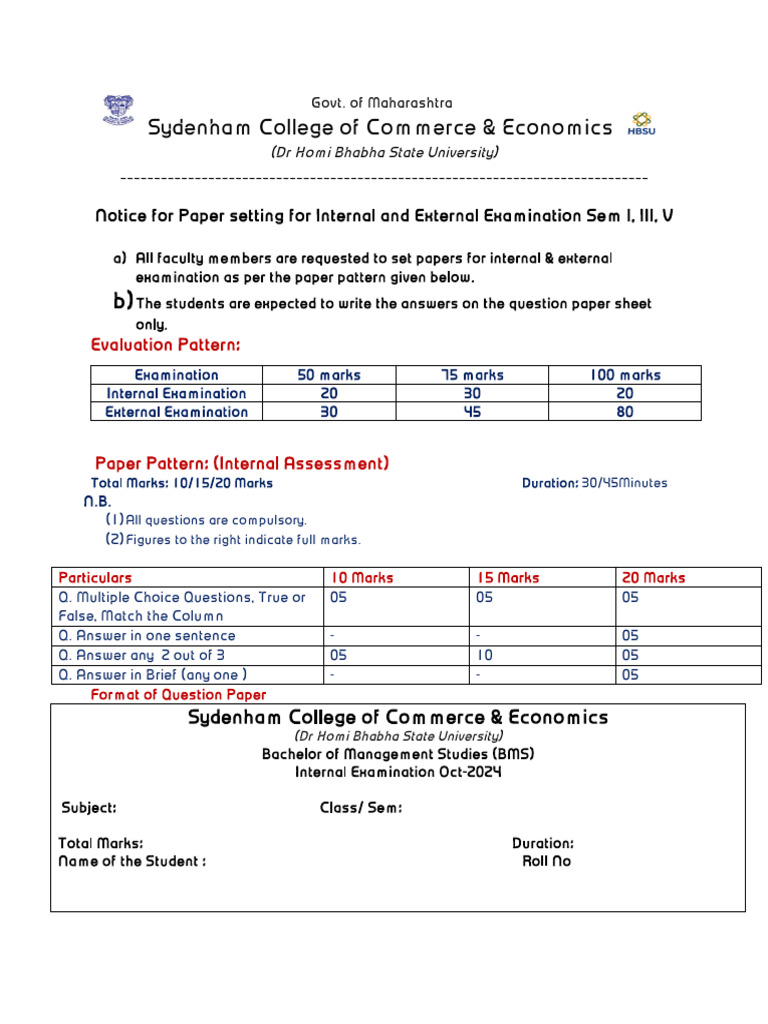 Maharashtra Exam Paper Setting Notice | PDF | Educational Assessment ...