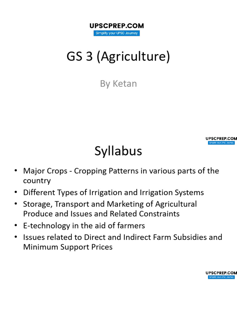 Agriculture Lecture PPT - 01 | PDF | Agriculture | Crops