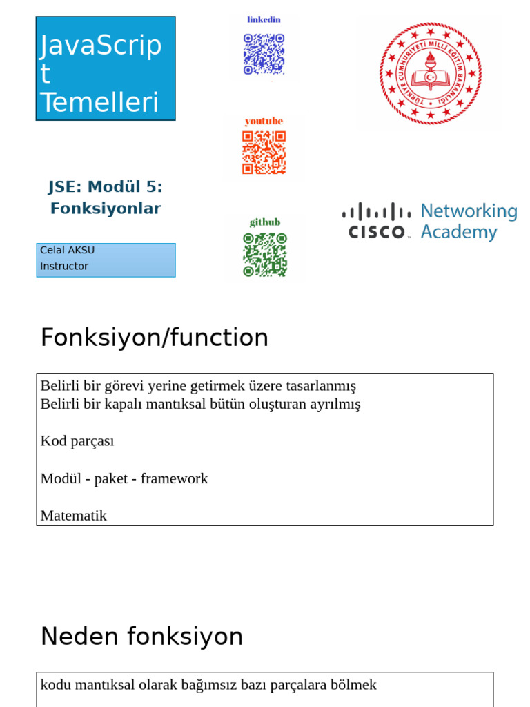 Javascript Fonksiyonlar Module 5 | PDF
